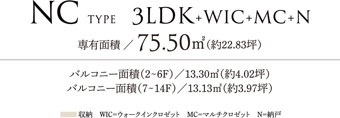 NC type｜【公式】パークホームズ刈谷ANESIA｜三井不動産レジデンシャル：三井の住まい
